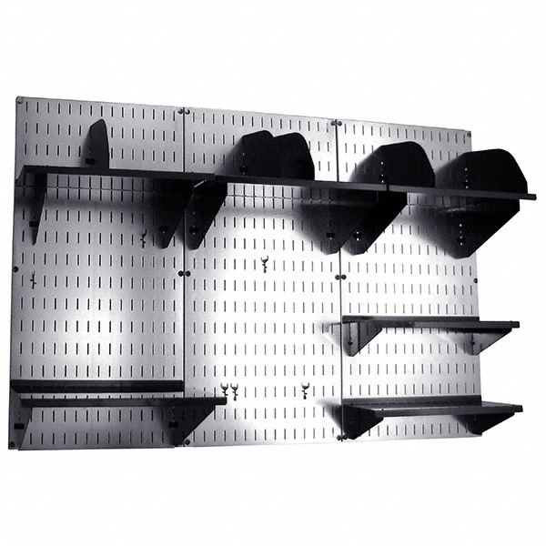 Wall Control - 48 x 32" Galvanized Steel Industrial Tool Board System ...