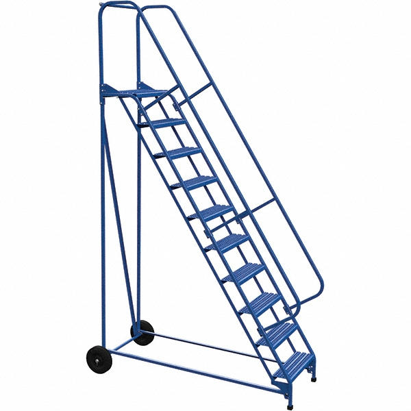 Vestil - Steel Folding Rolling Ladder: Type Type IA, 100" Platform, 10 ...