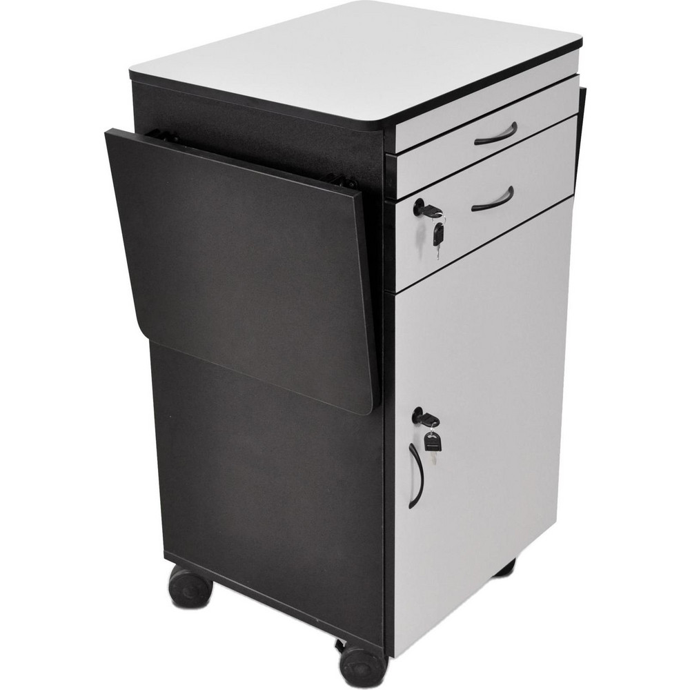 Luxor - 38" Mobile AV Presentation Station Cart with Locking Cabinet ...