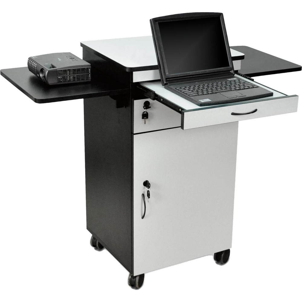 Luxor - 38" Mobile AV Presentation Station Cart with Locking Cabinet ...