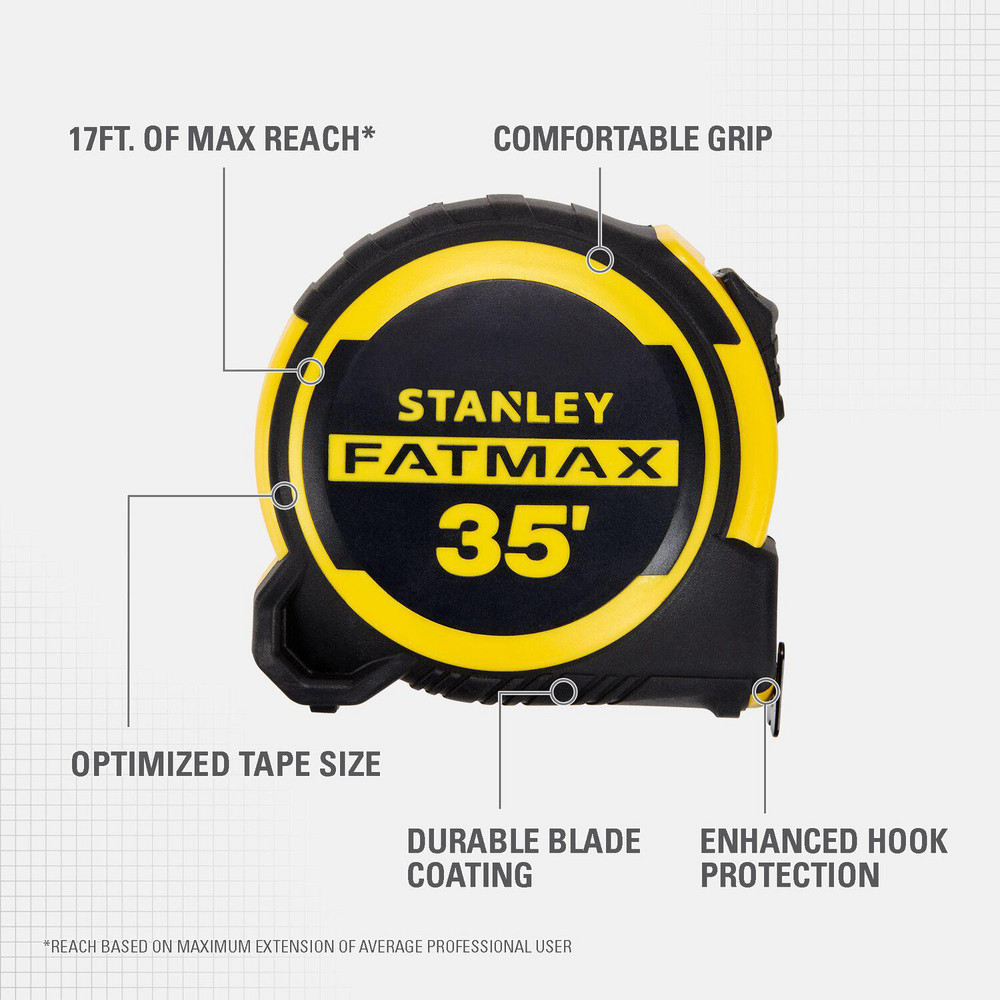Stanley - Tape Measures: Length Ft.: 35.000; Graduation (Feet): 1/16 ...
