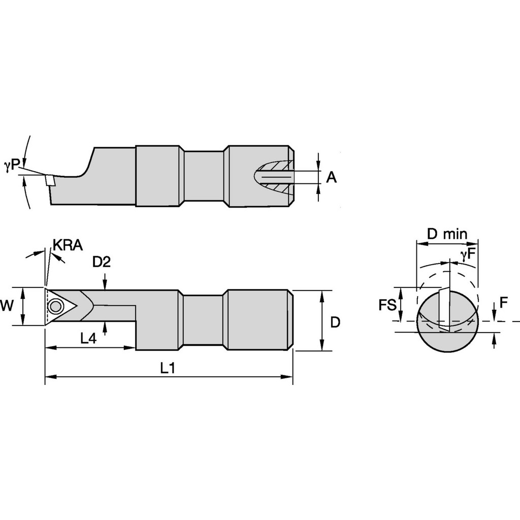 Widia - Indexable Boring Bar: QSOI375750150R, 3/4" Min Bore, Right Hand ...