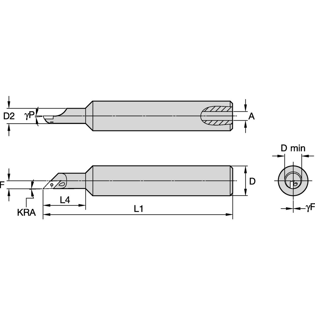 Widia - Indexable Boring Bar: GTPI37562590647R, 5/8" Min Bore, Right ...