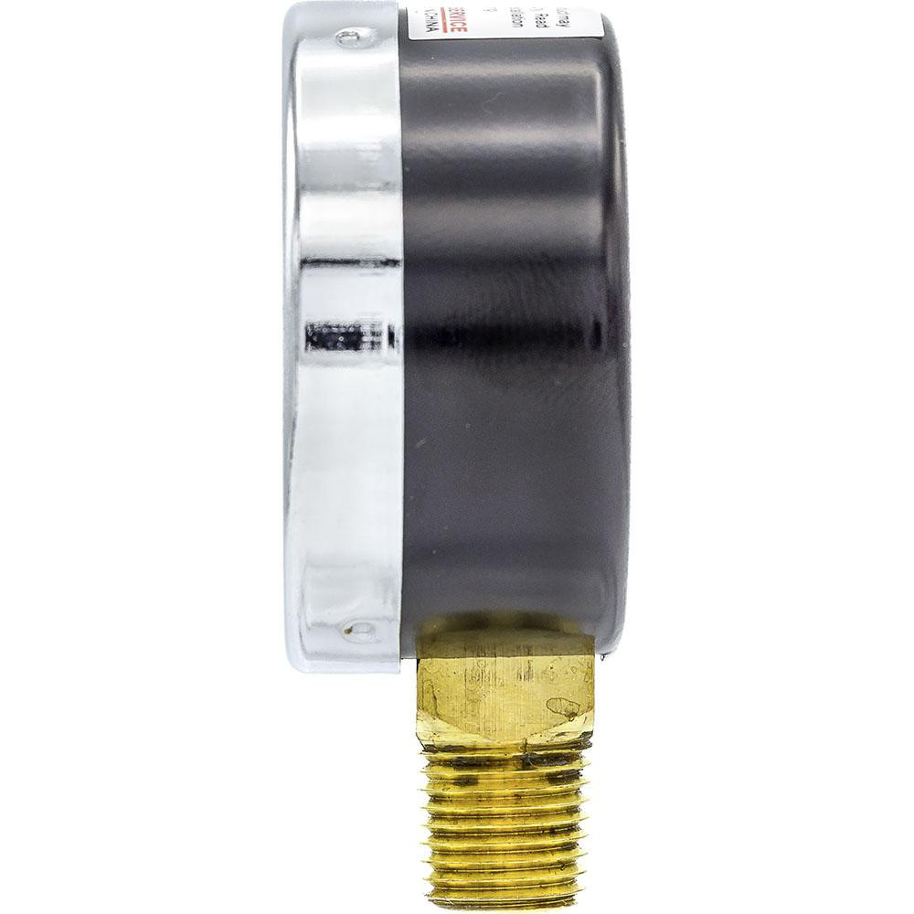 PIC Gauges - Pressure Gauge: 2" Dial Dia, 0 to 200 psi, 1/4" MNPT, Lower Mount | MSC Direct