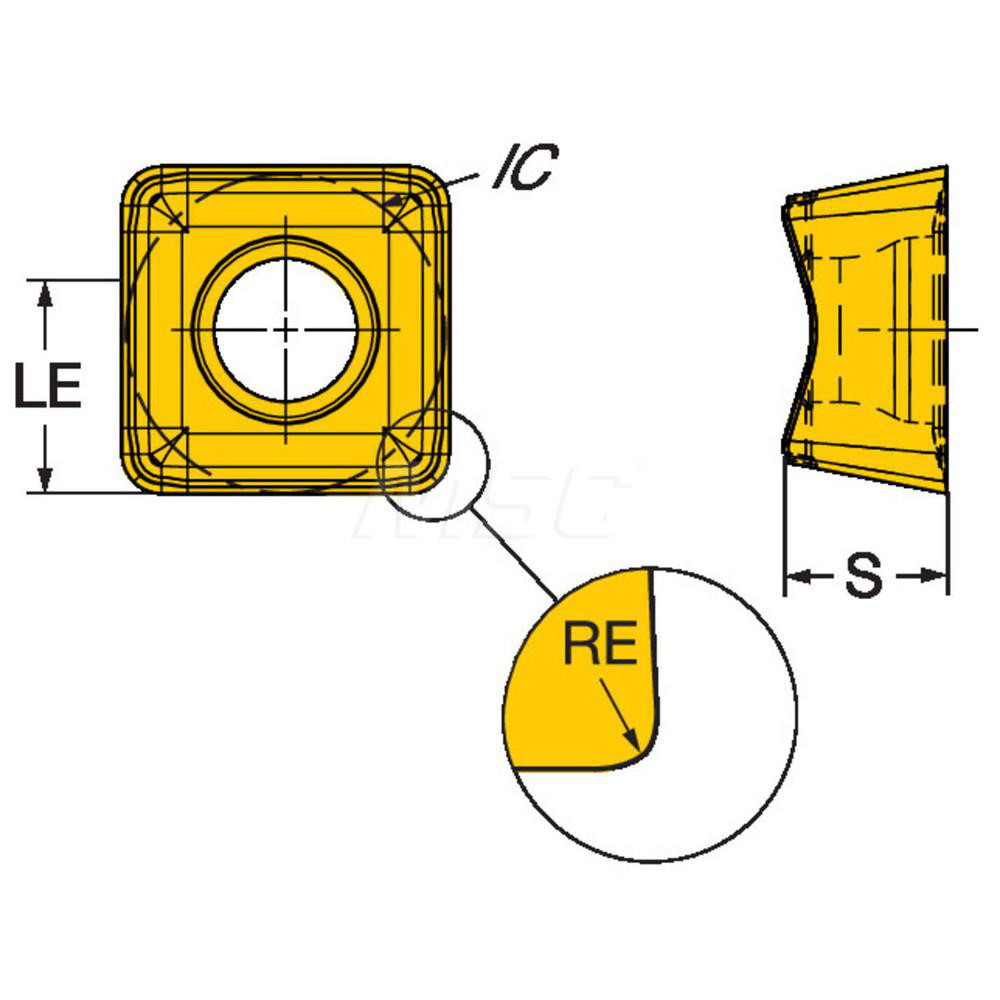 Sandvik Coromant - Milling Insert: ANSI 415N-07 03 20M-M30 S30T, ISO ...